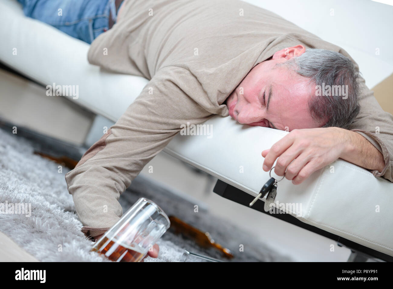 Drunk businessman sleep hi-res stock photography and images - Alamy