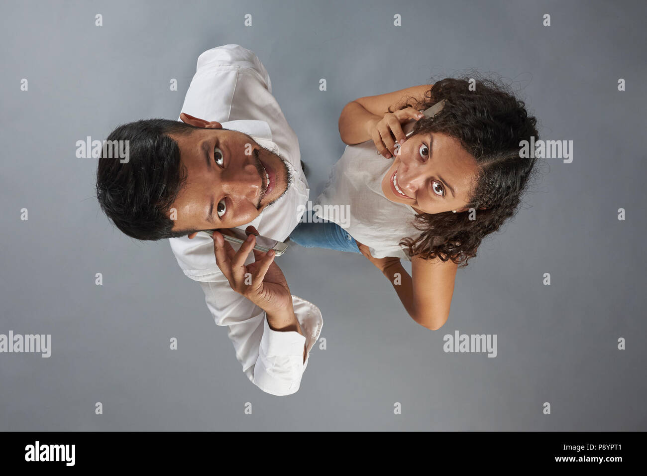 Woman standing above man hi-res stock photography and images - Alamy