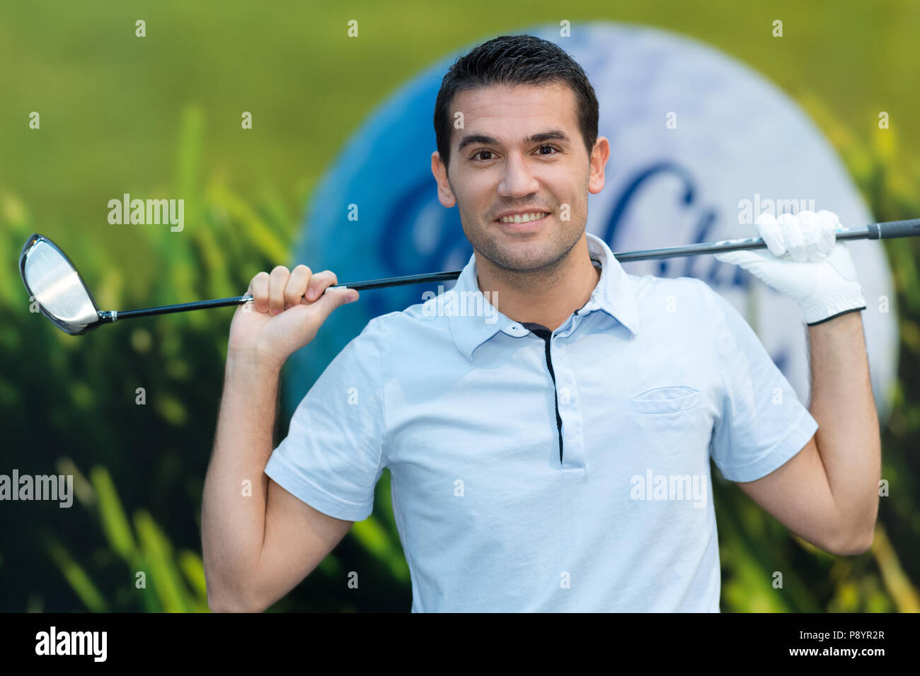Happy golfer hi-res stock photography and images - Alamy