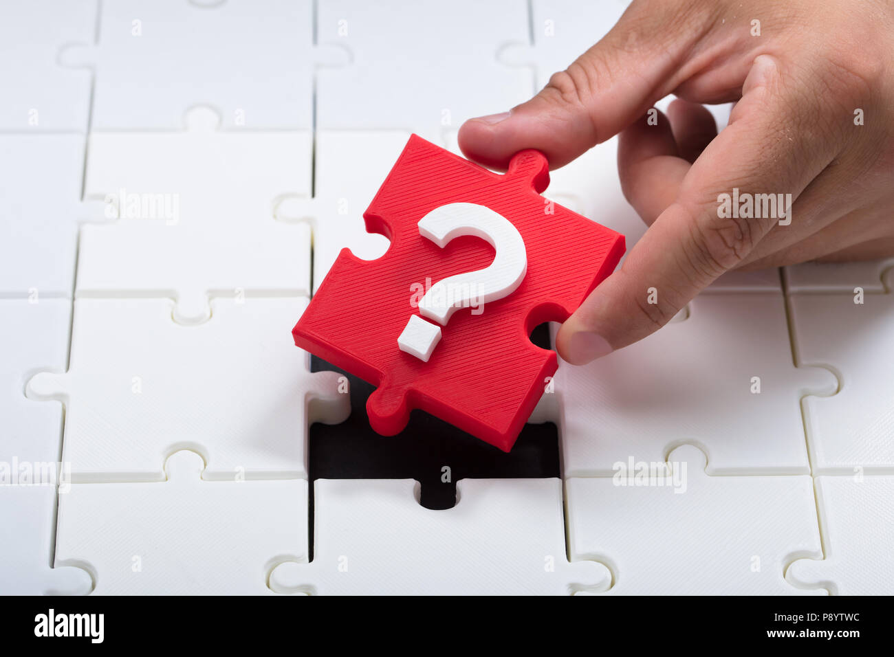 Jigsaw question mark hi-res stock photography and images - Alamy