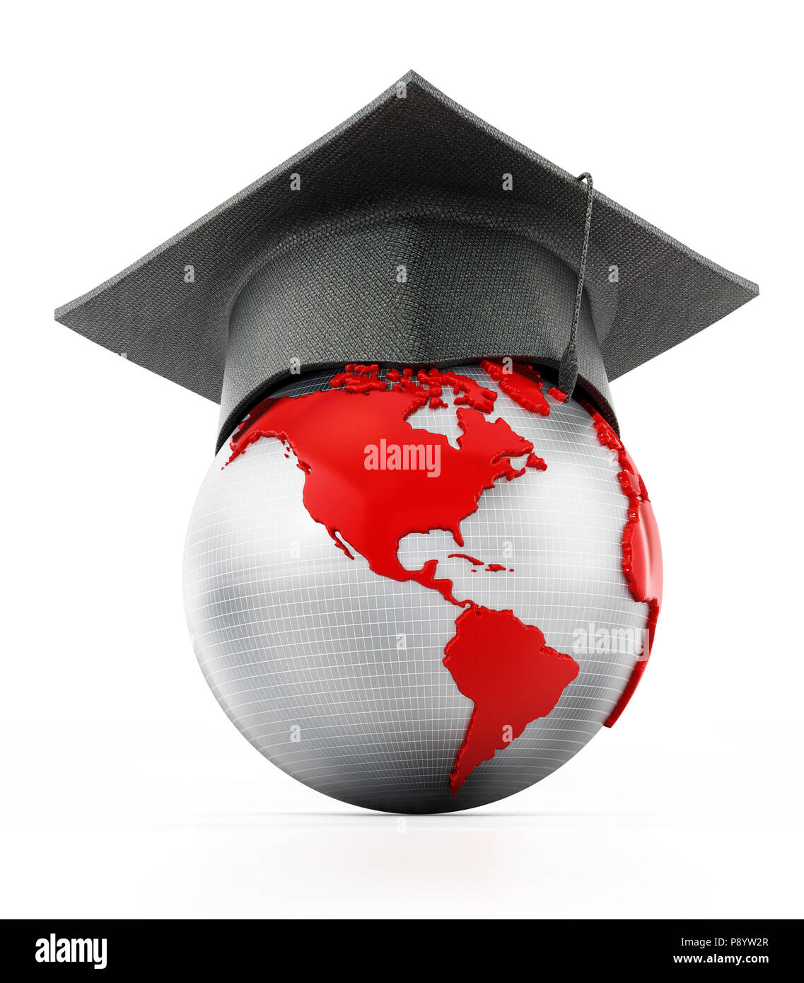 World globe graduation cap diploma hi-res stock photography and images ...