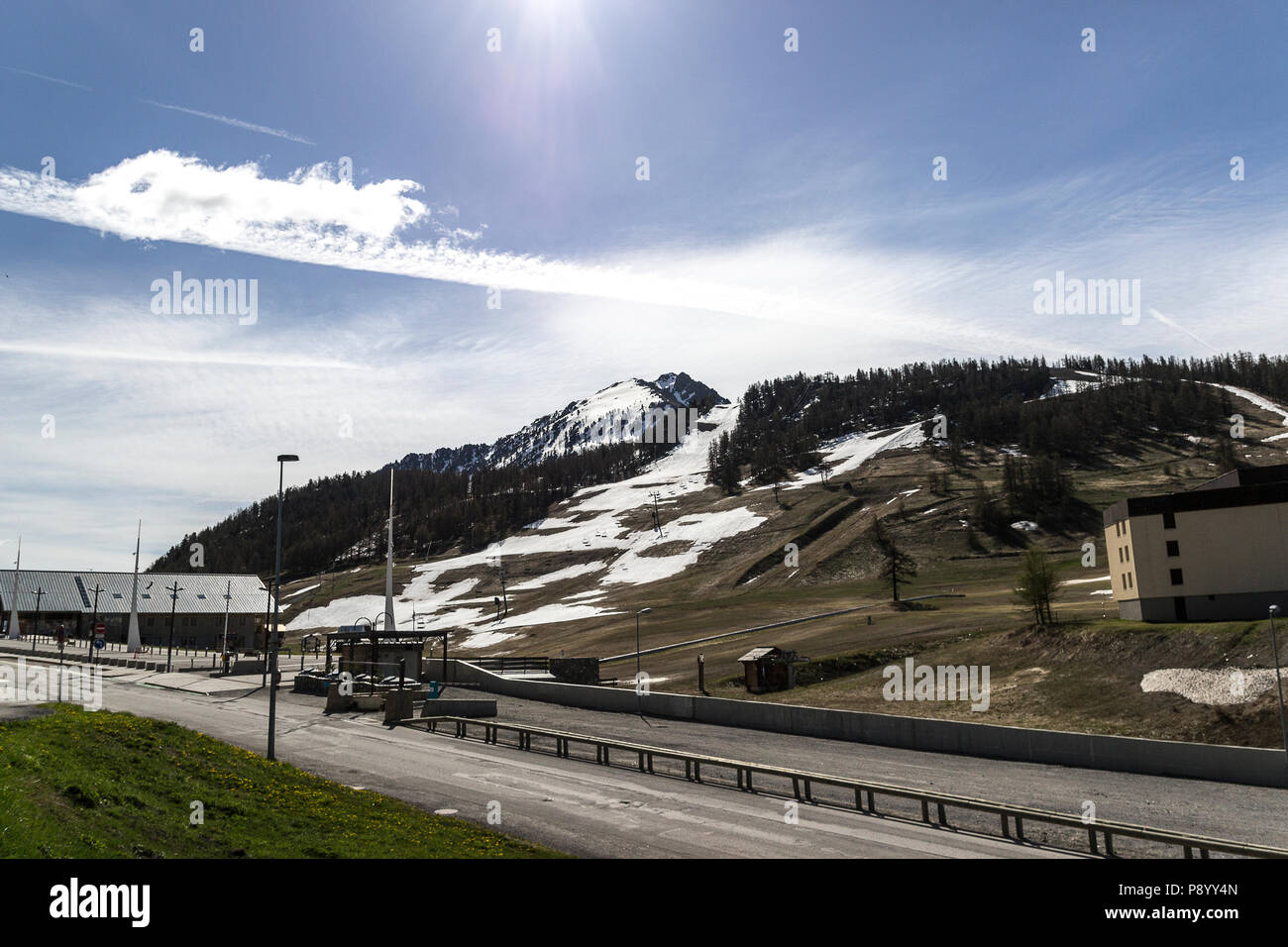 The col of Montgenèvre Stock Photo - Alamy