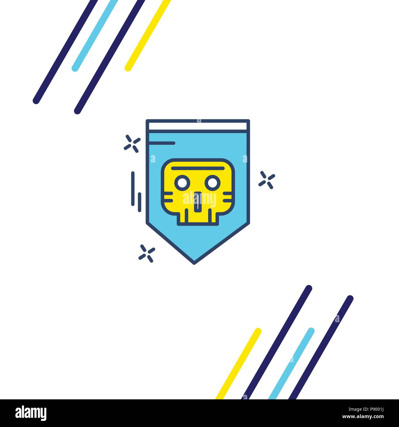 Cyber security icon with unique style vector. For web design and ...