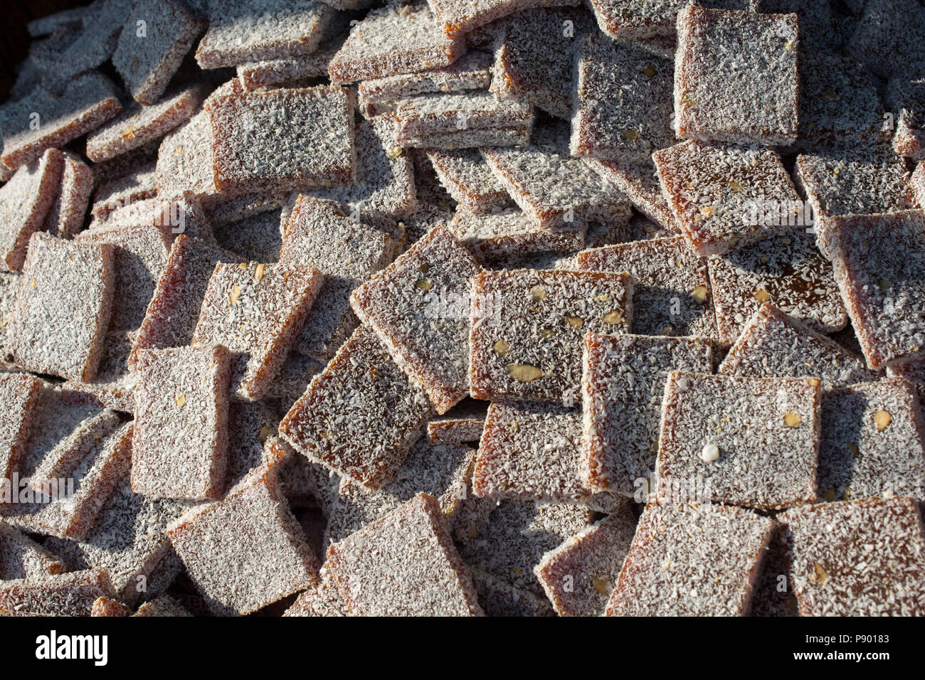 Turkish style fruit dried pulp as snack food Stock Photo - Alamy