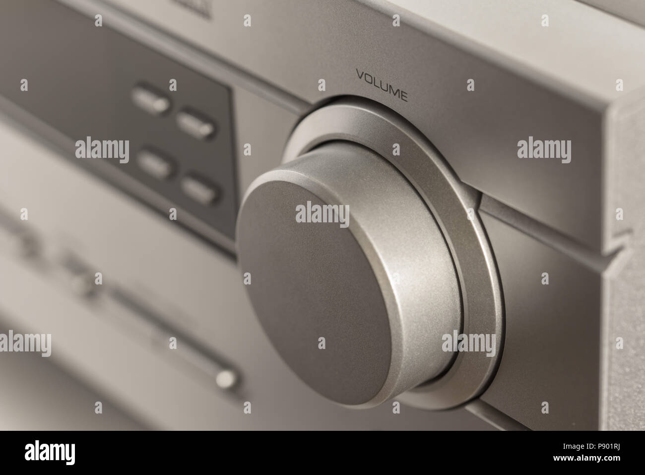 Volume button. Sound control. Hifi system amplifier Stock Photo - Alamy