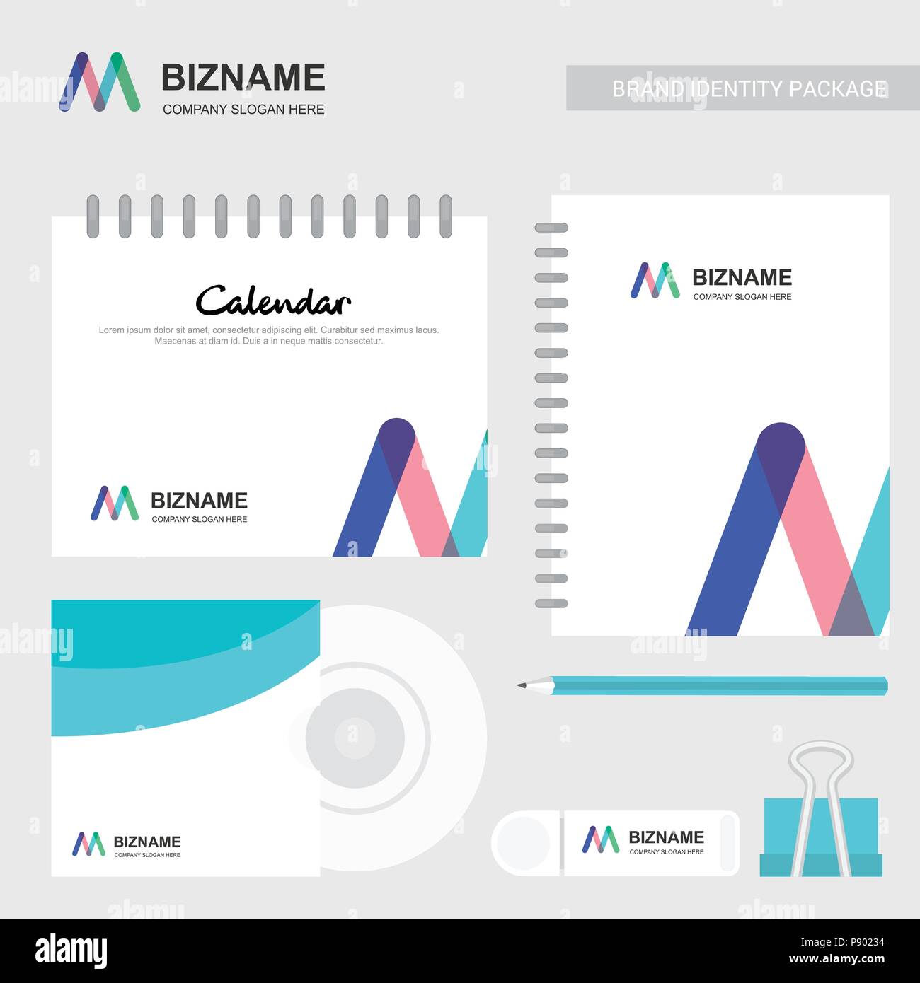 Company calender with a unique design and logo vector. For web design ...