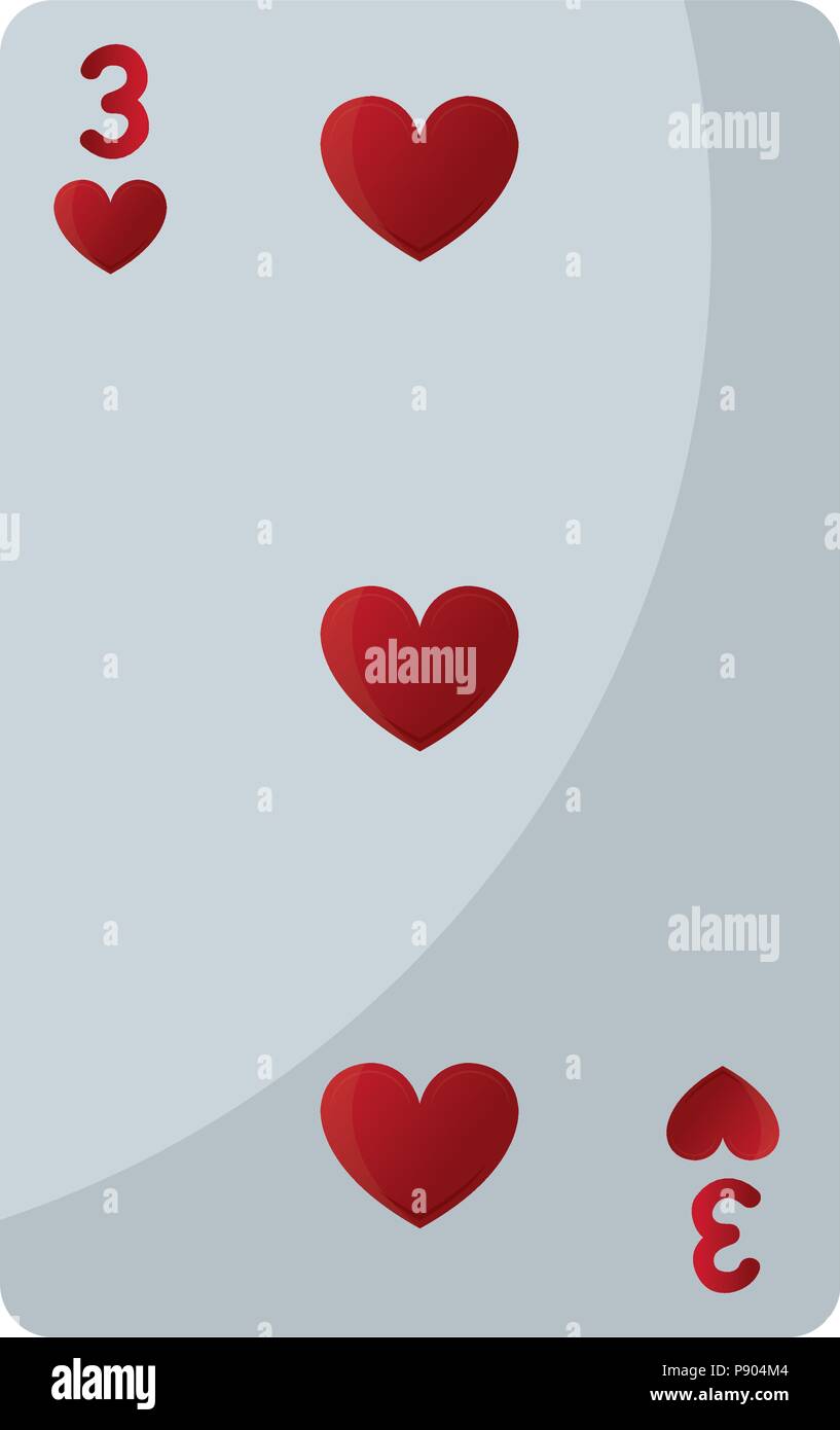 three hearts casino card game vector illustration Stock Vector Image ...