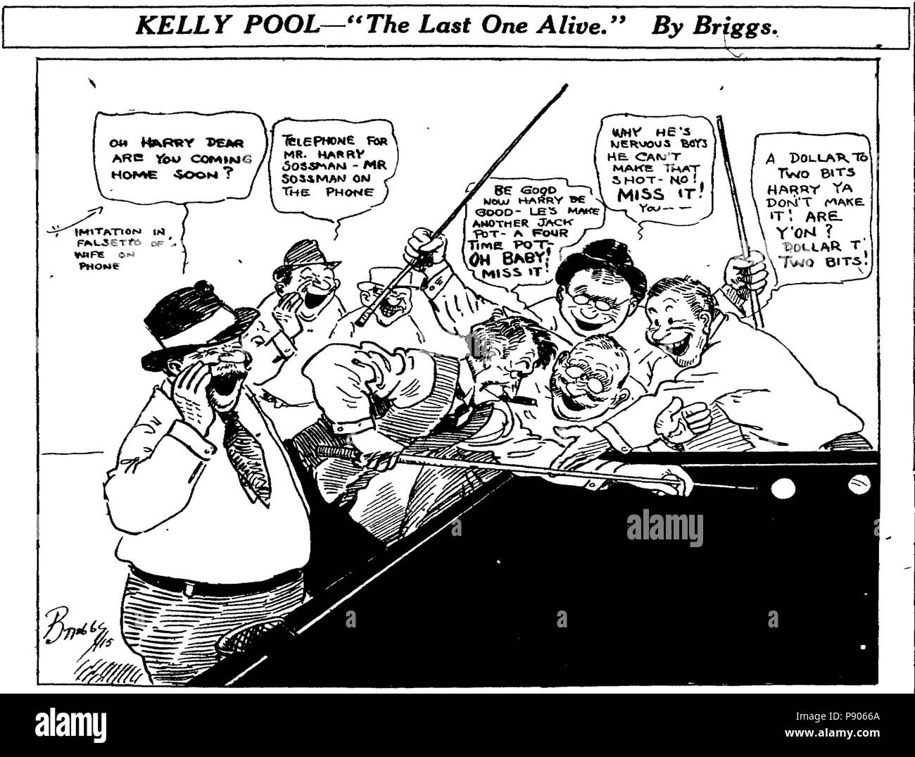 360 Kelly Pool comics panel Stock Photo - Alamy