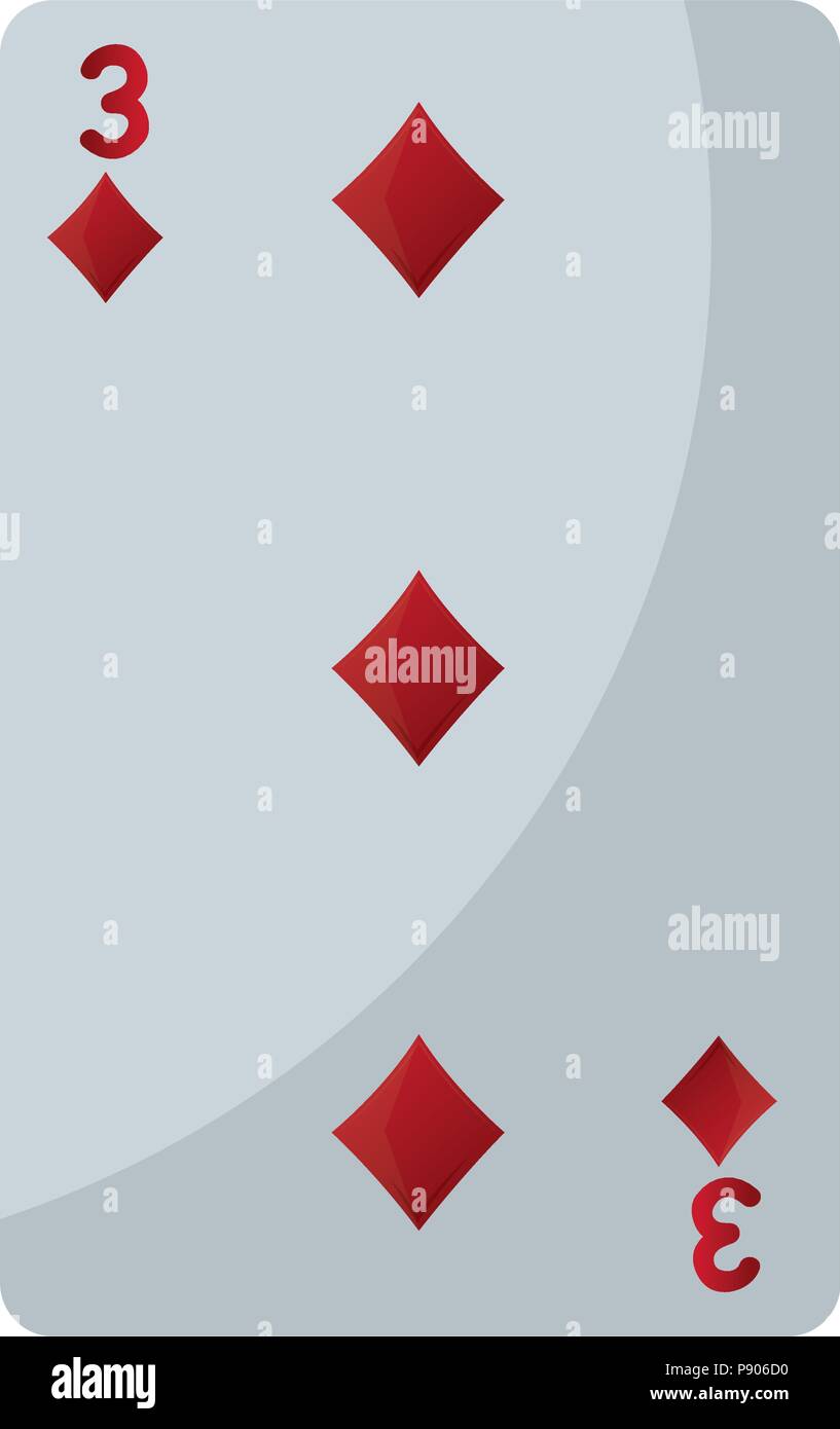 three diamonds casino card game vector illustration Stock Vector Image ...