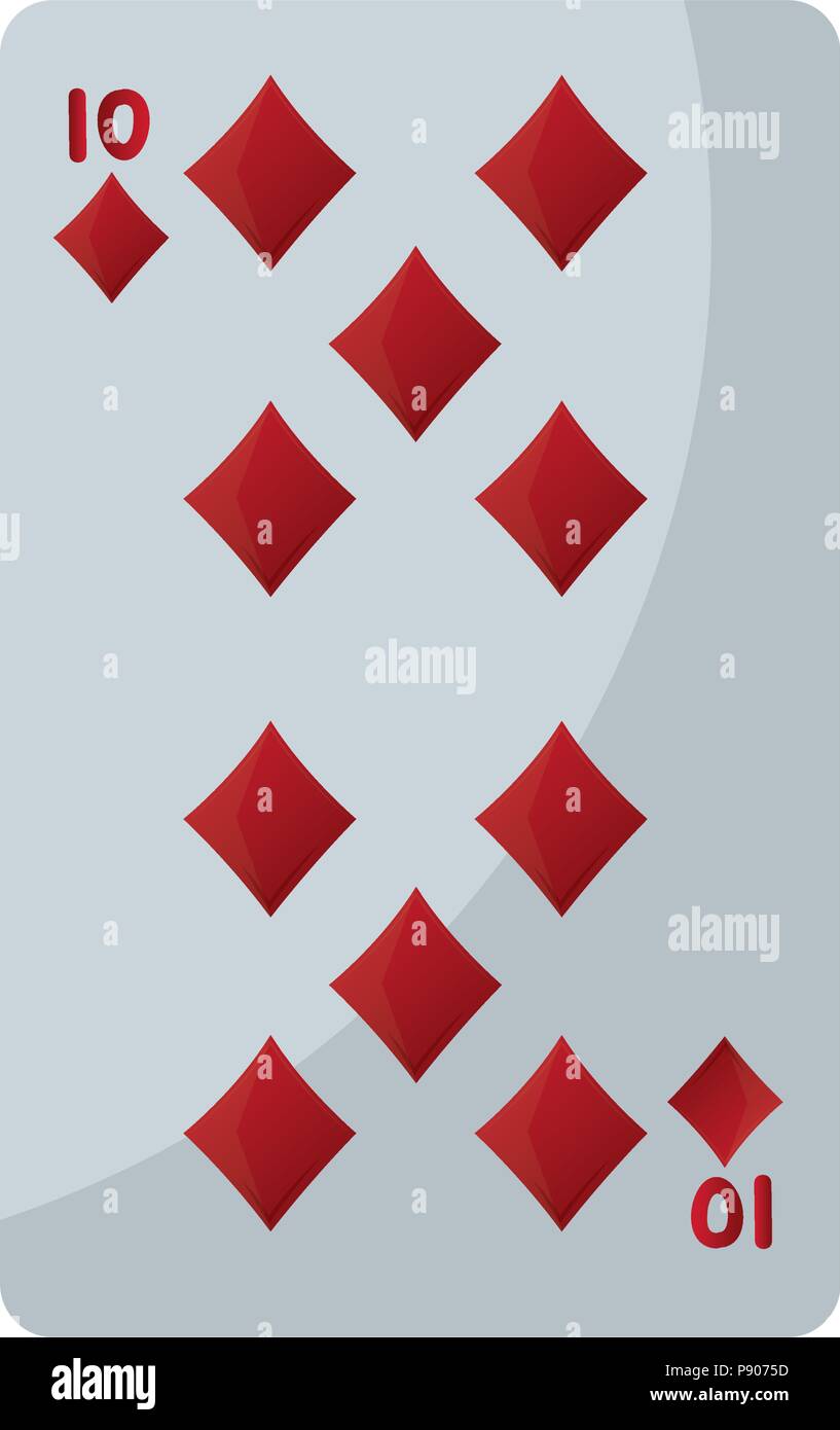 ten diamonds casino card game vector illustration Stock Vector Image ...