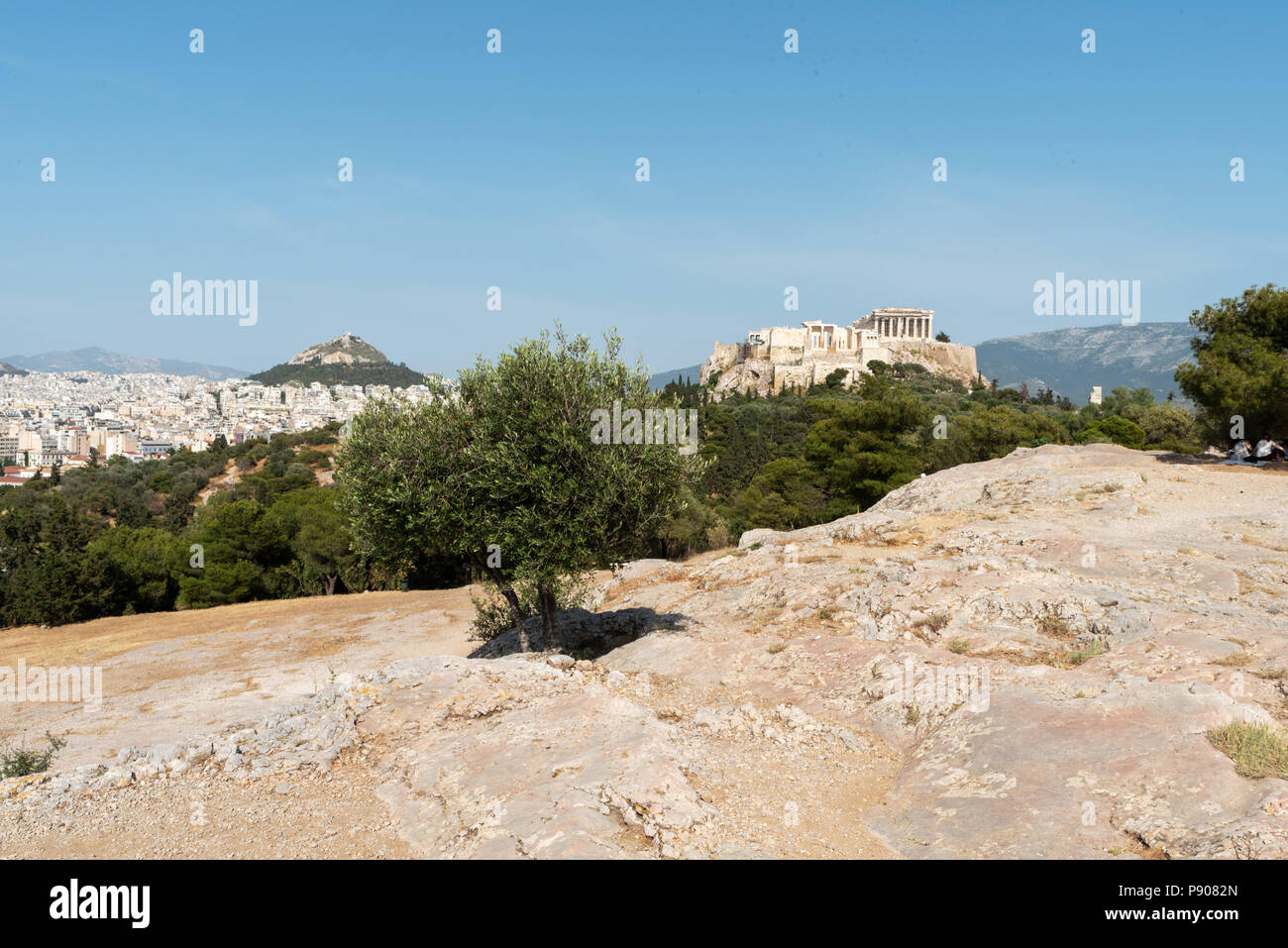 View of the Acropolis of Athens - Greece Stock Photo - Alamy