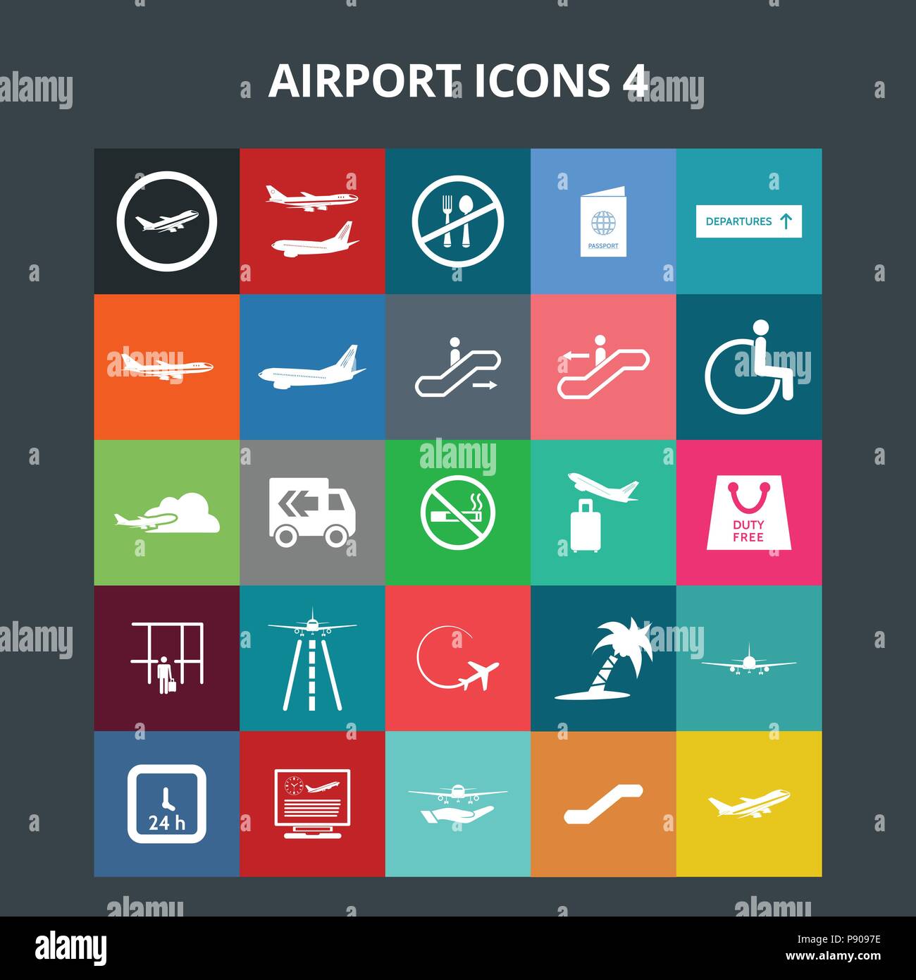 Airport Icons. For web design and application interface, also useful ...