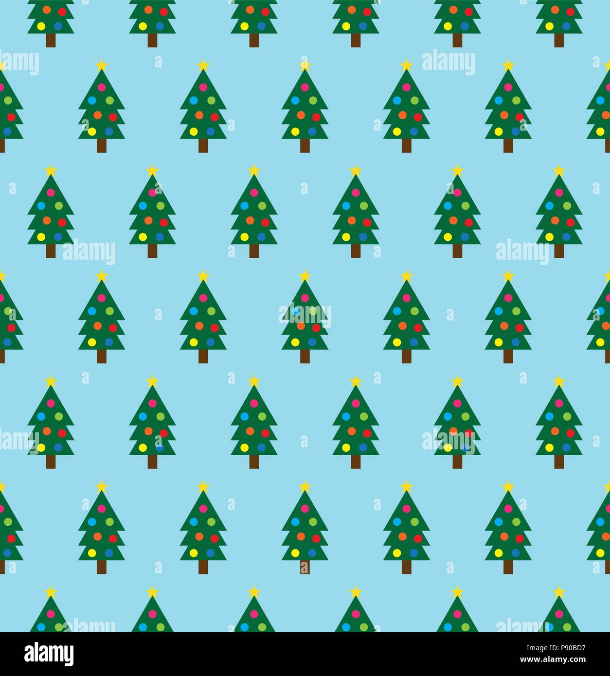 Christmas tree seamless pattern. New Year s texture. Vector ...