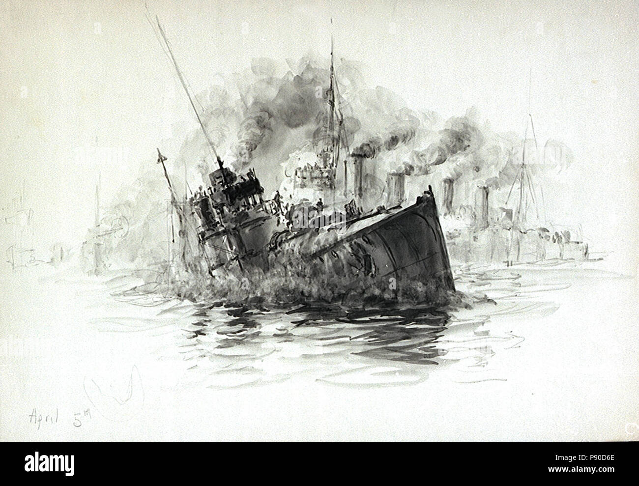 . 331 HMS 'Broke' and 'Swift' (TBC) RMG PW0923 Stock Photo - Alamy