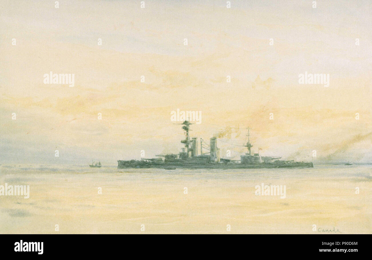 . 331 HMS 'Canada', battleship RMG PW1817 Stock Photo - Alamy