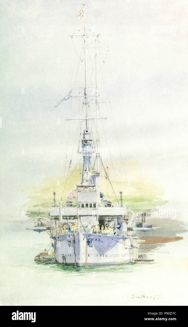 . 331 HMS 'Southampton', as flagship of the 7th Light Cruise Squadron ...