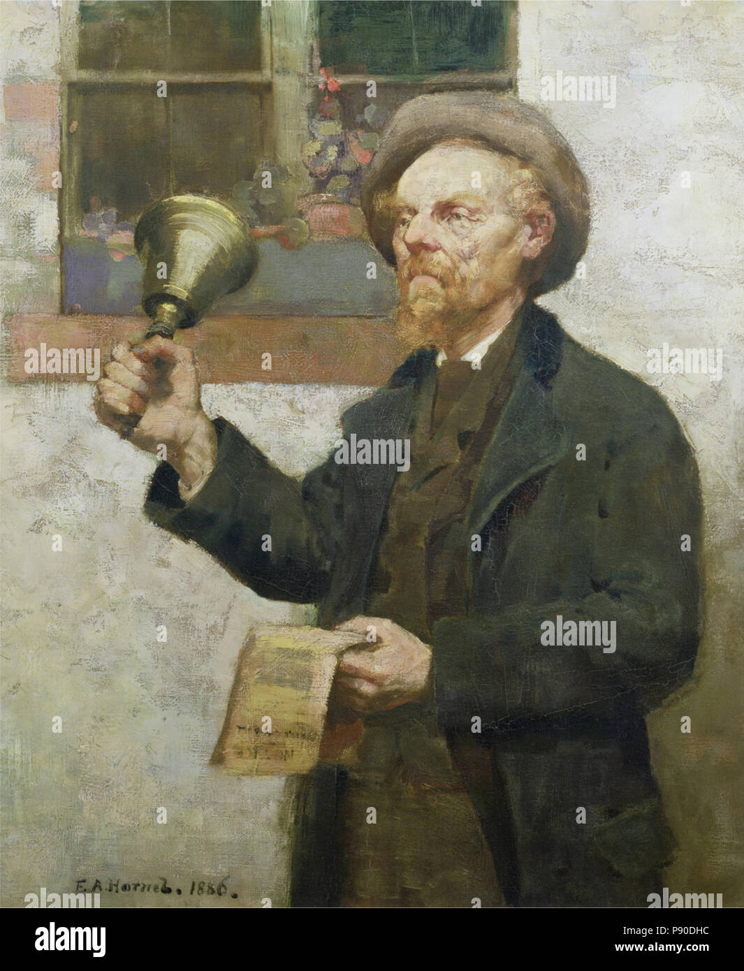. 333 Edward Atkinson Hornel - The Bellman (1886 Stock Photo - Alamy