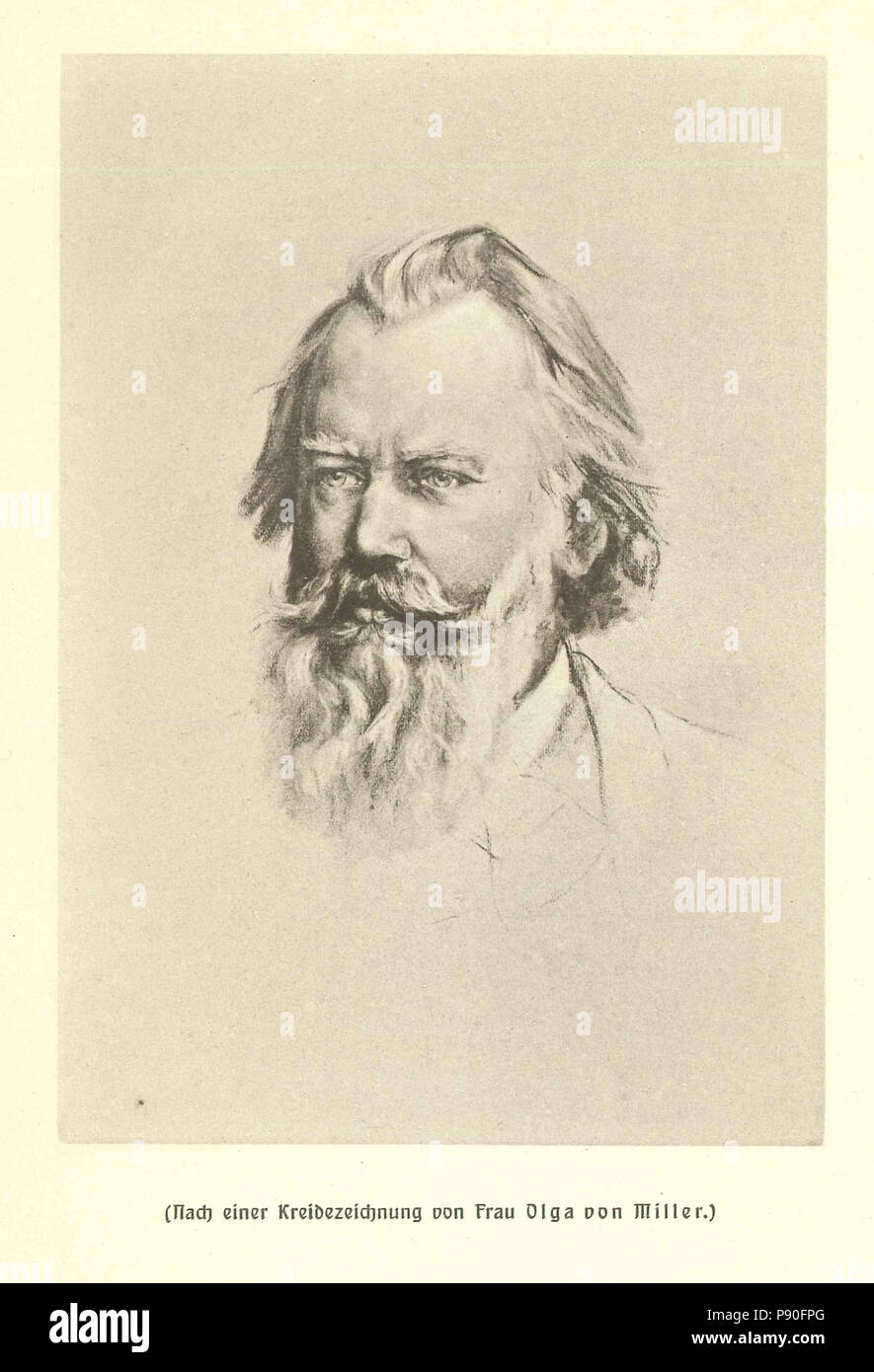 Portrait johannes 1833 1897 german composer hi-res stock photography ...