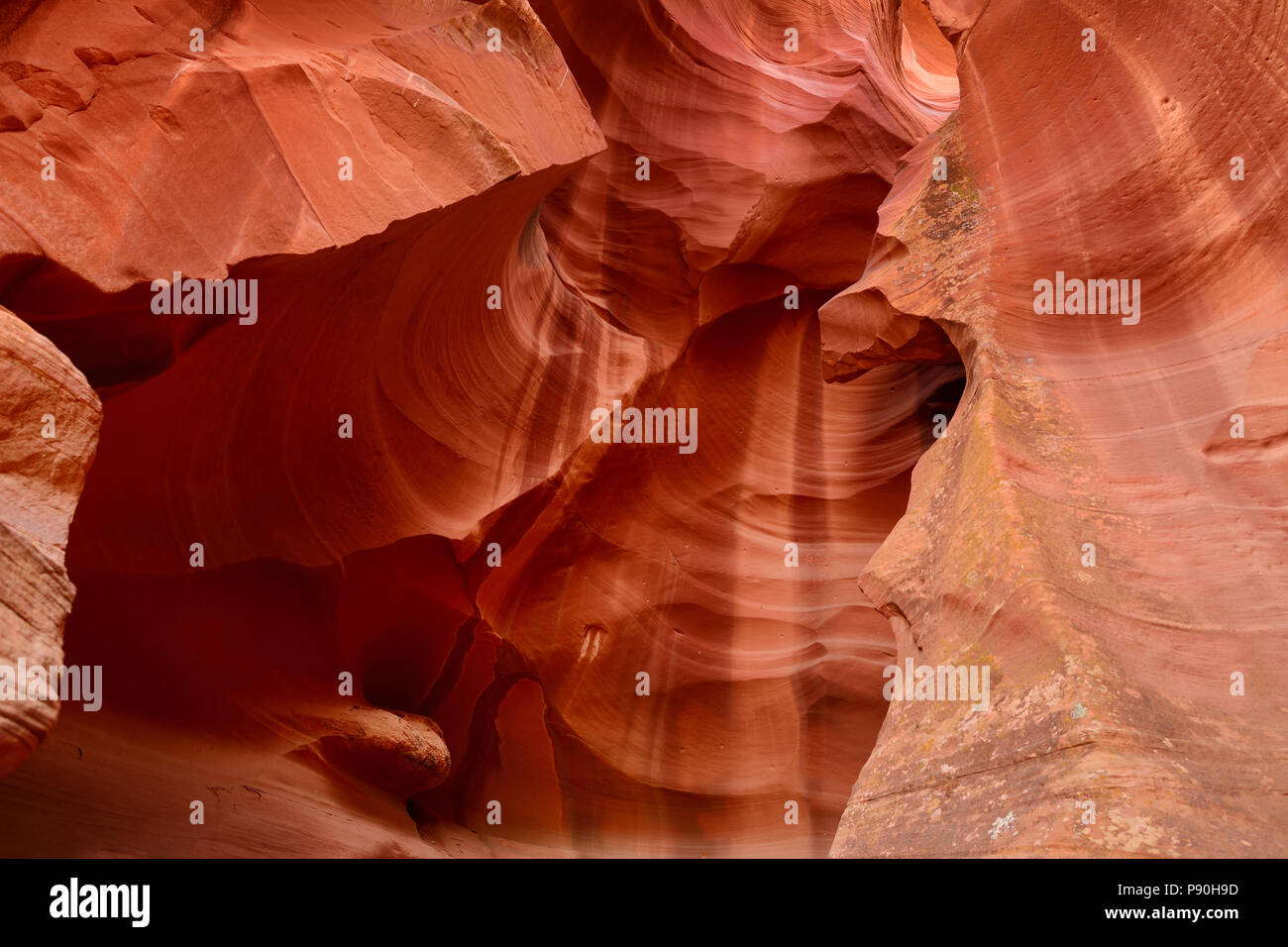 Glowing colors of Upper Antelope Canyon, the famous slot canyon in ...