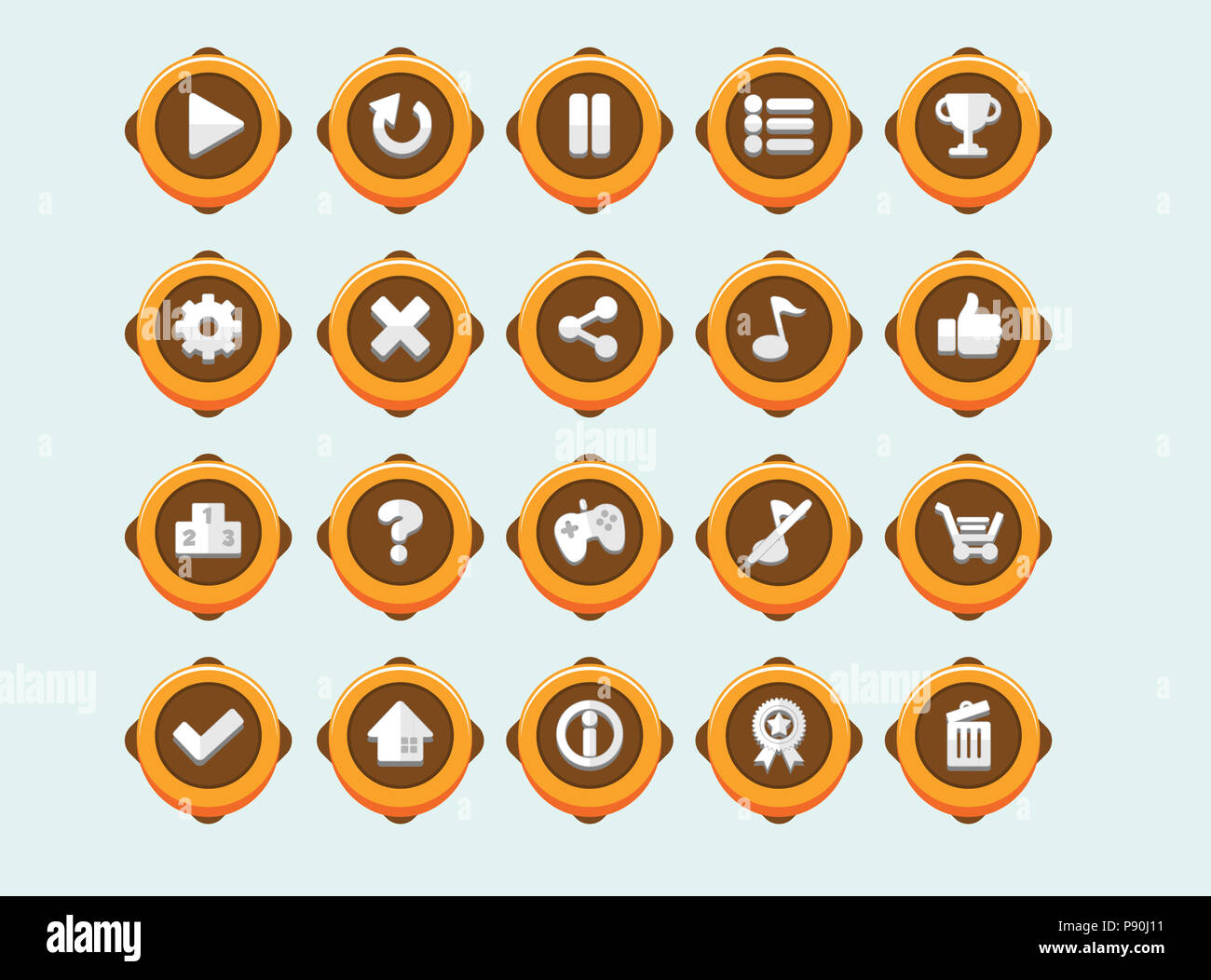 Button Games UI Stock Photo - Alamy