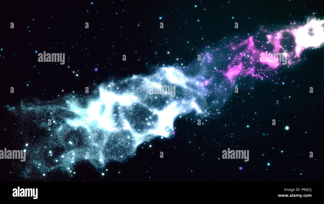 Animated Purple Nebula Space Wallpaper