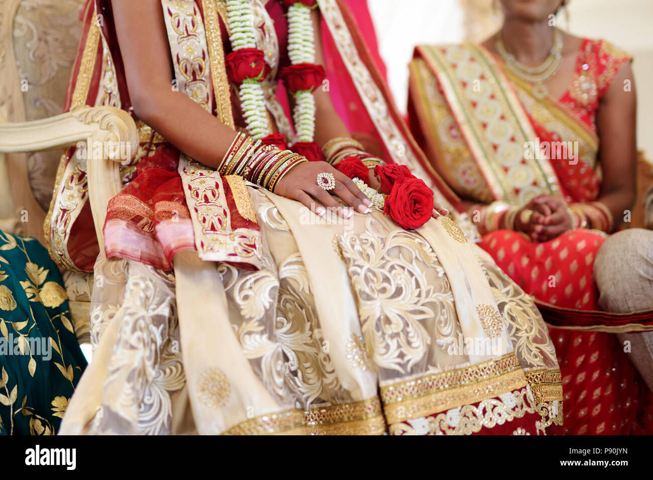 Amazing hindu wedding ceremony. Details of traditional indian wedding ...