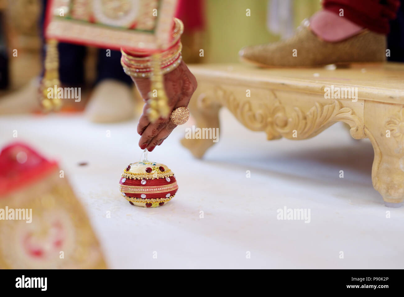 Amazing hindu wedding ceremony. Details of traditional indian wedding ...