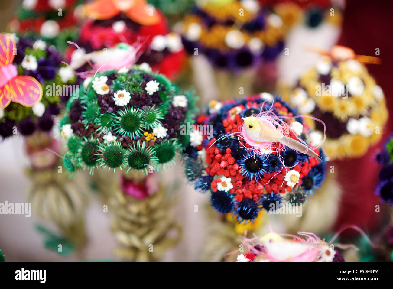 Traditional Lithuanian Easter palm known as verbos sold on Easter ...