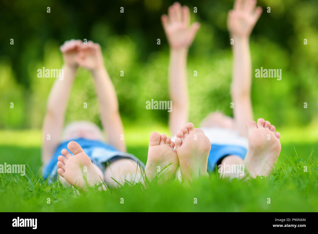 Two feet barefoot meadow hi-res stock photography and images - Alamy