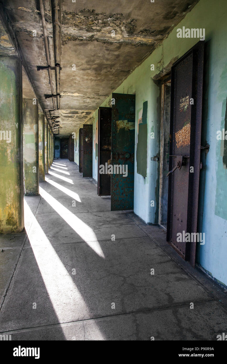 WA14528-00...WASHINGTON - Abstract image of hall with paint swatches ...