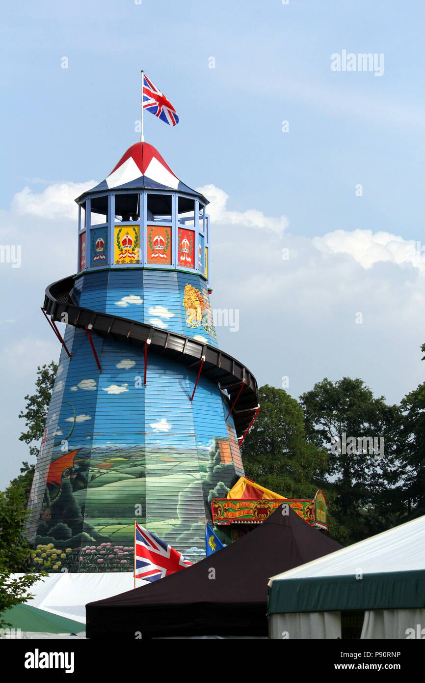 Helter skelter fairground spiral slide hi-res stock photography and ...