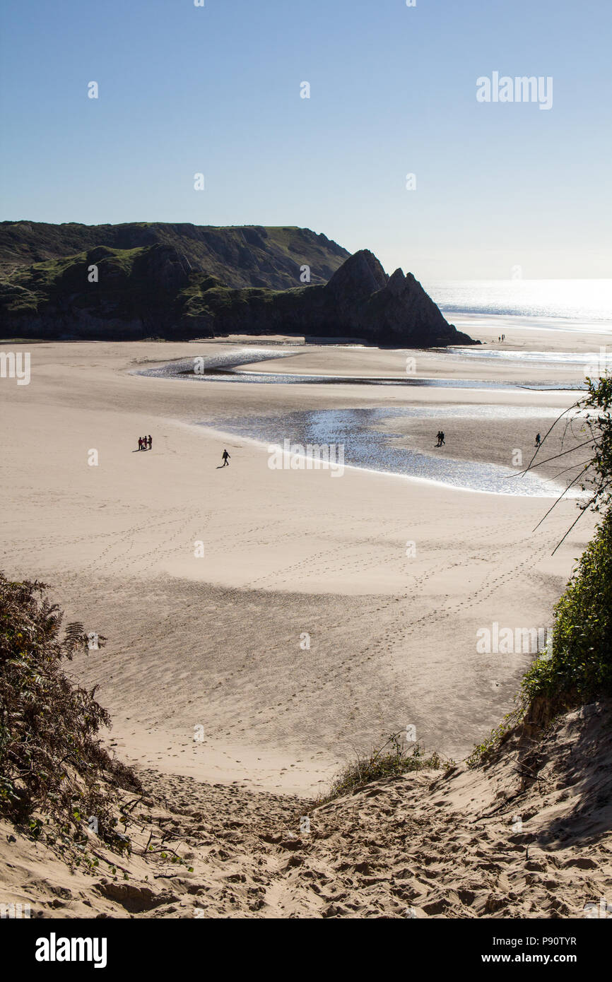Three Cliffs Bay, United Kingdom Stock Photo - Alamy