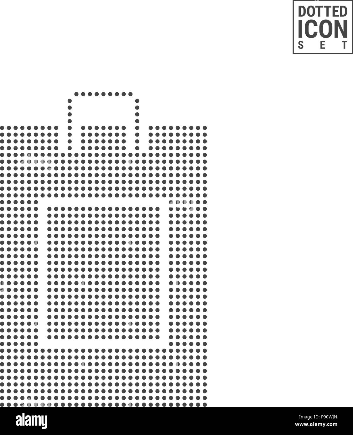 Shopping Bag Dot Pattern Icon. Shopping Bag Dotted Icon Isolated on ...
