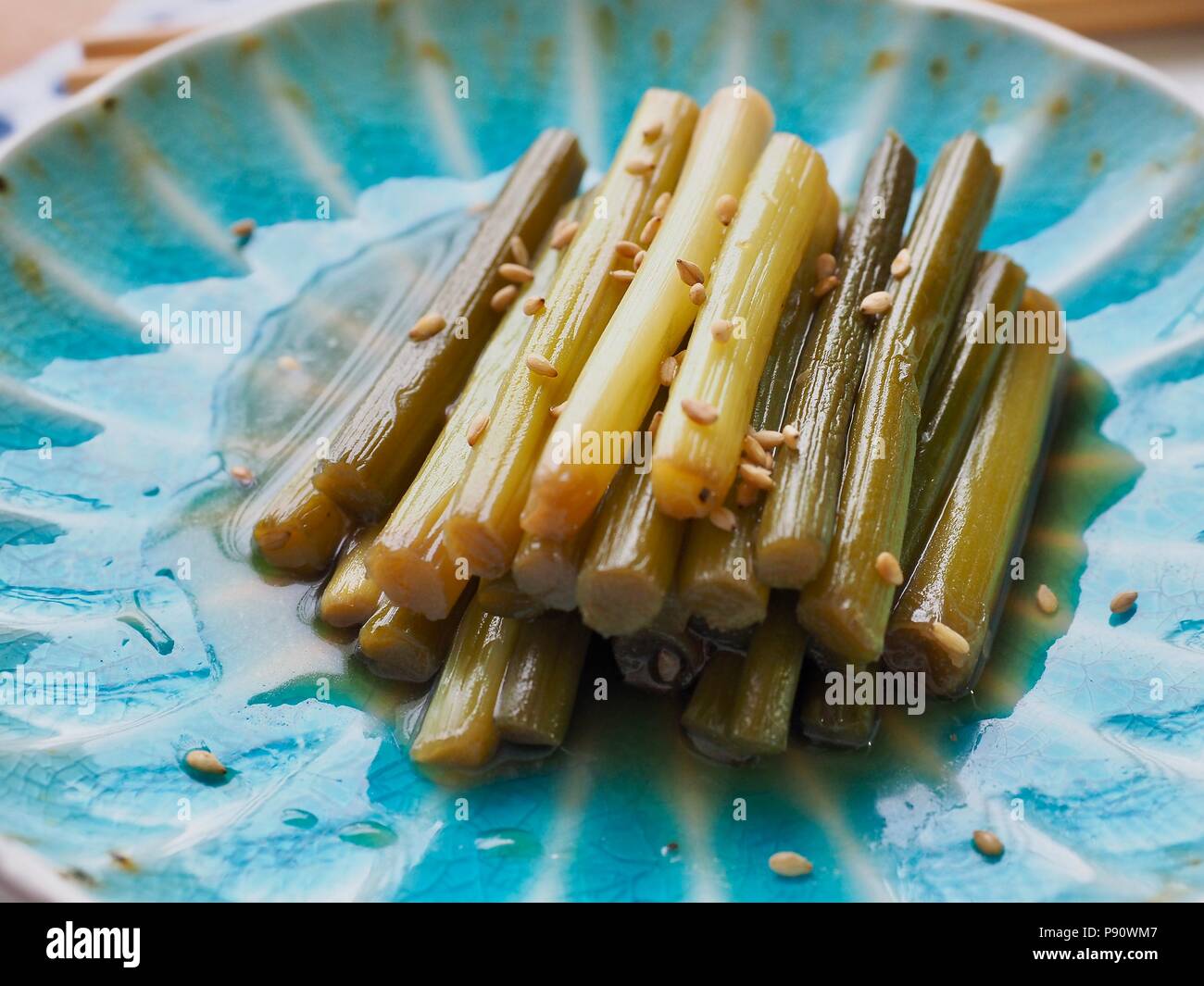 Garlic stalk simmered soy sauce hi-res stock photography and images - Alamy