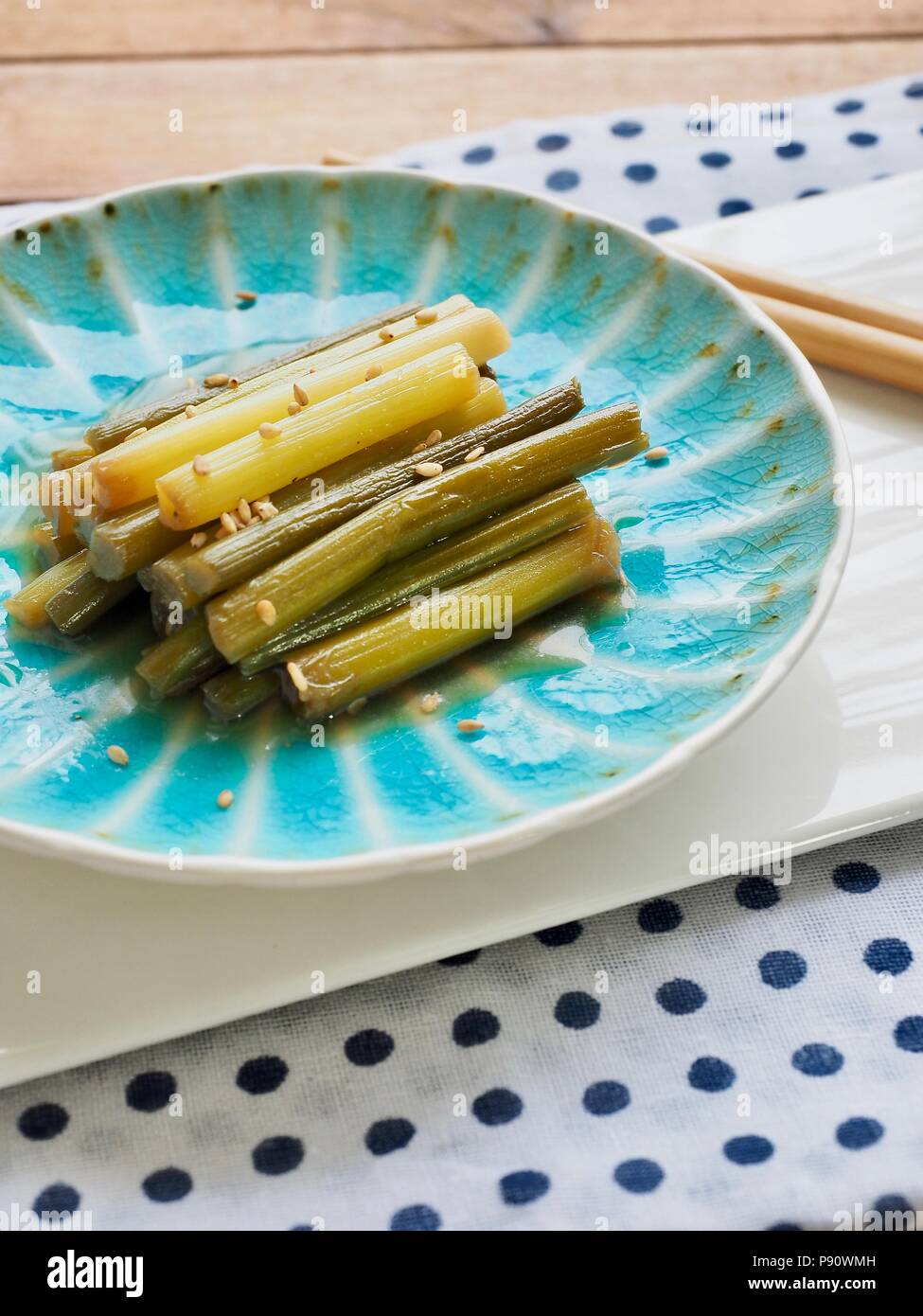 Garlic stalk simmered soy sauce hi-res stock photography and images - Alamy