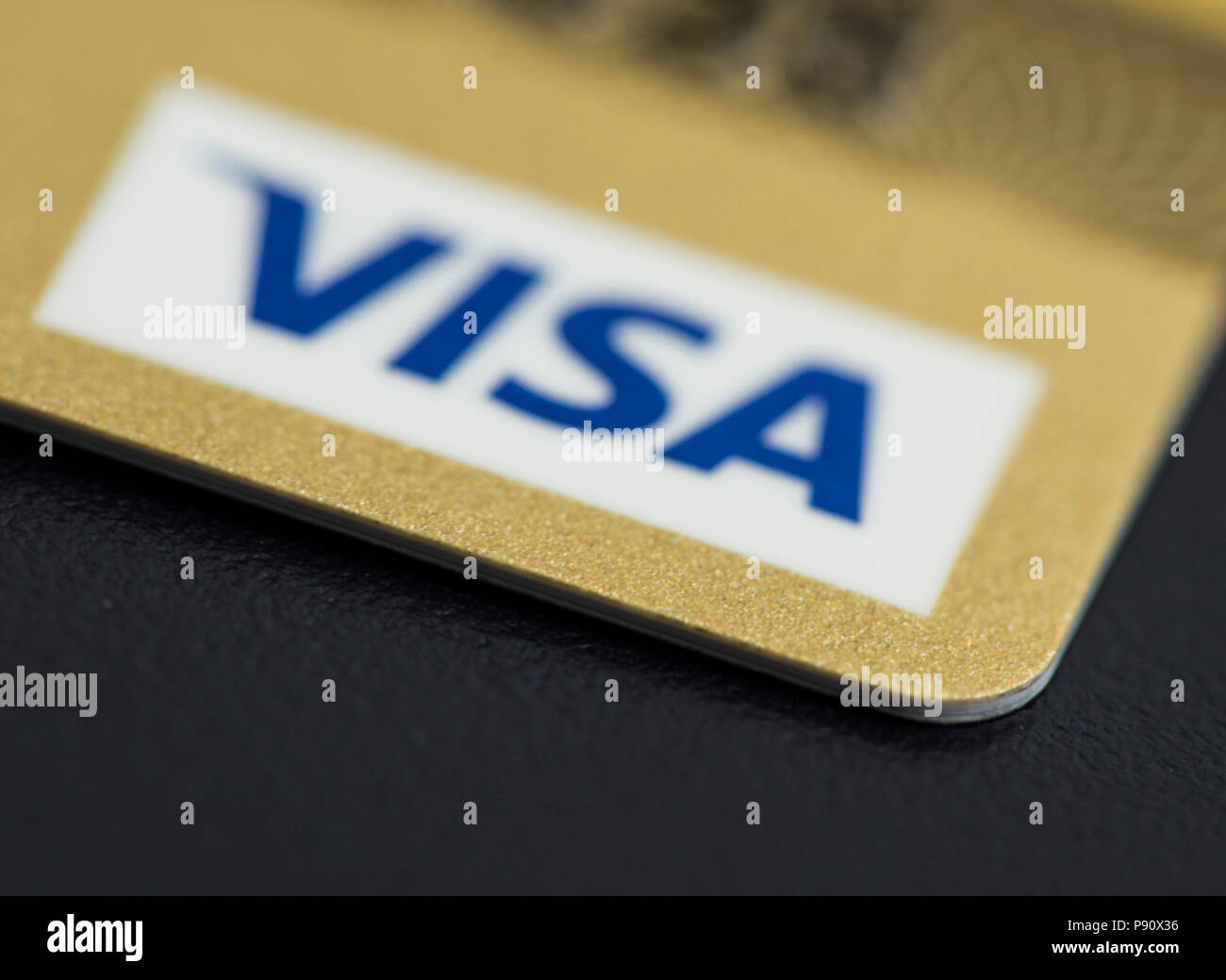 Credit cards close up, Visa card Stock Photo - Alamy