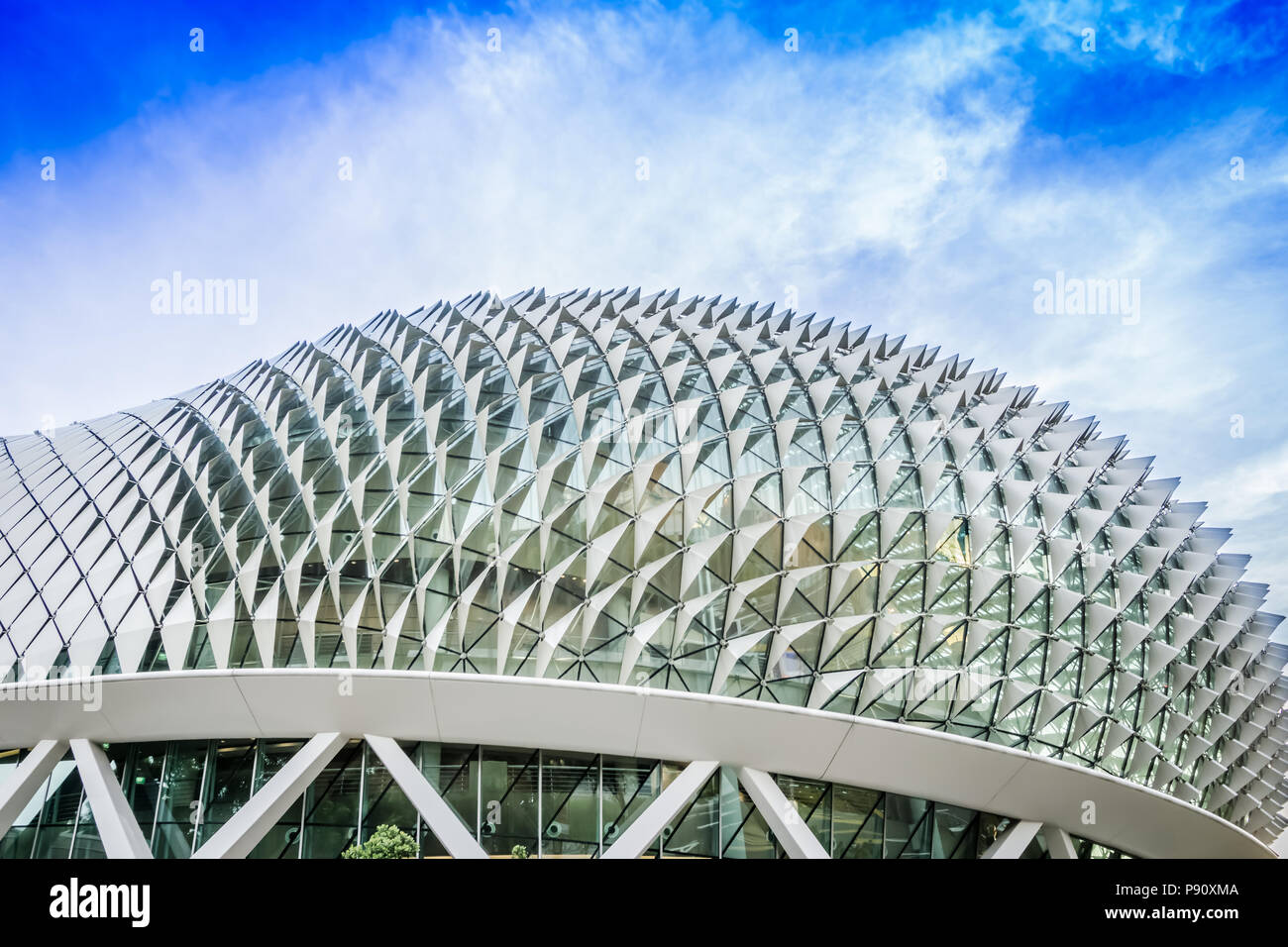 Singapore - Oct 18, 2017 : Architectural roof detail of Esplanade ...