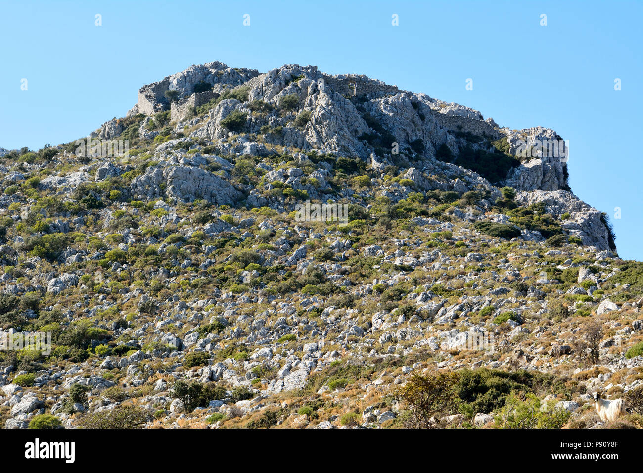 Ruins of fortified castle located on the coastline between Sogut and ...