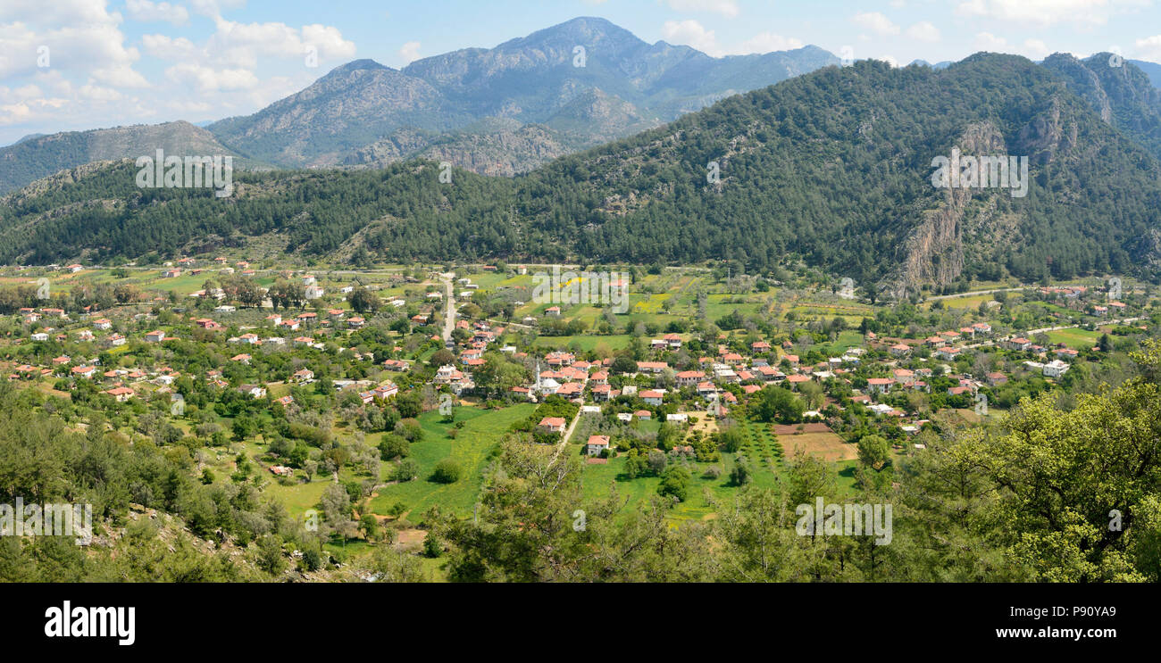 View over Turgut village near Marmaris resort town in Turkey Stock ...