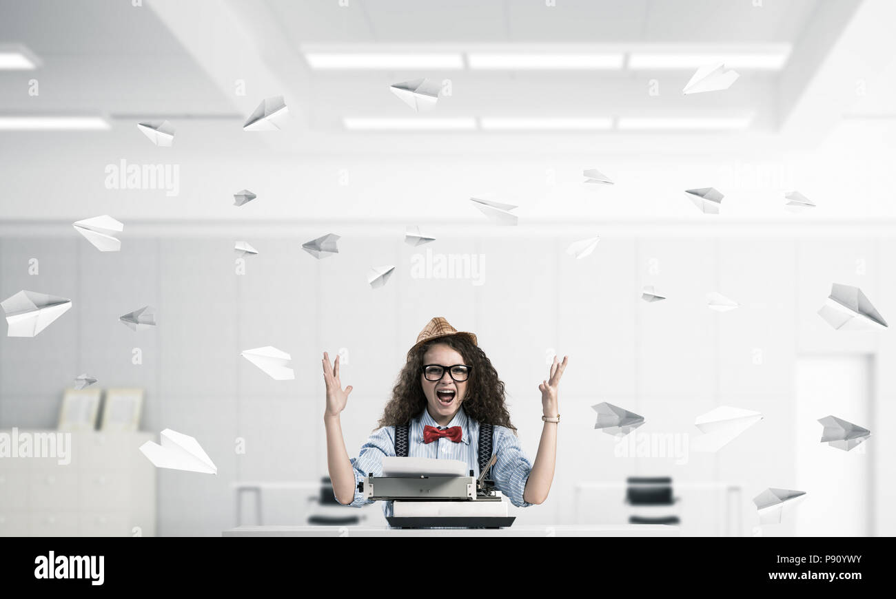Creative inspiration of young female writer Stock Photo - Alamy