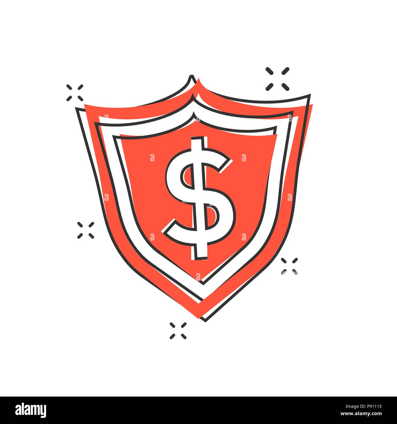 Green Cartoon Shield