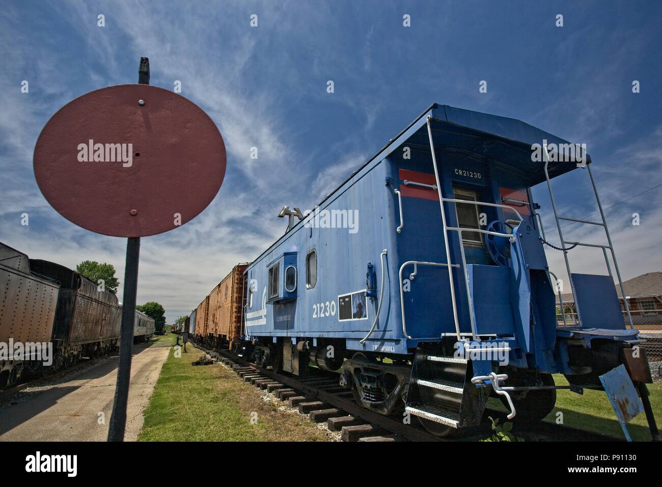 Vintage Rolling stock on display at the Elkhart, Indiana New York ...