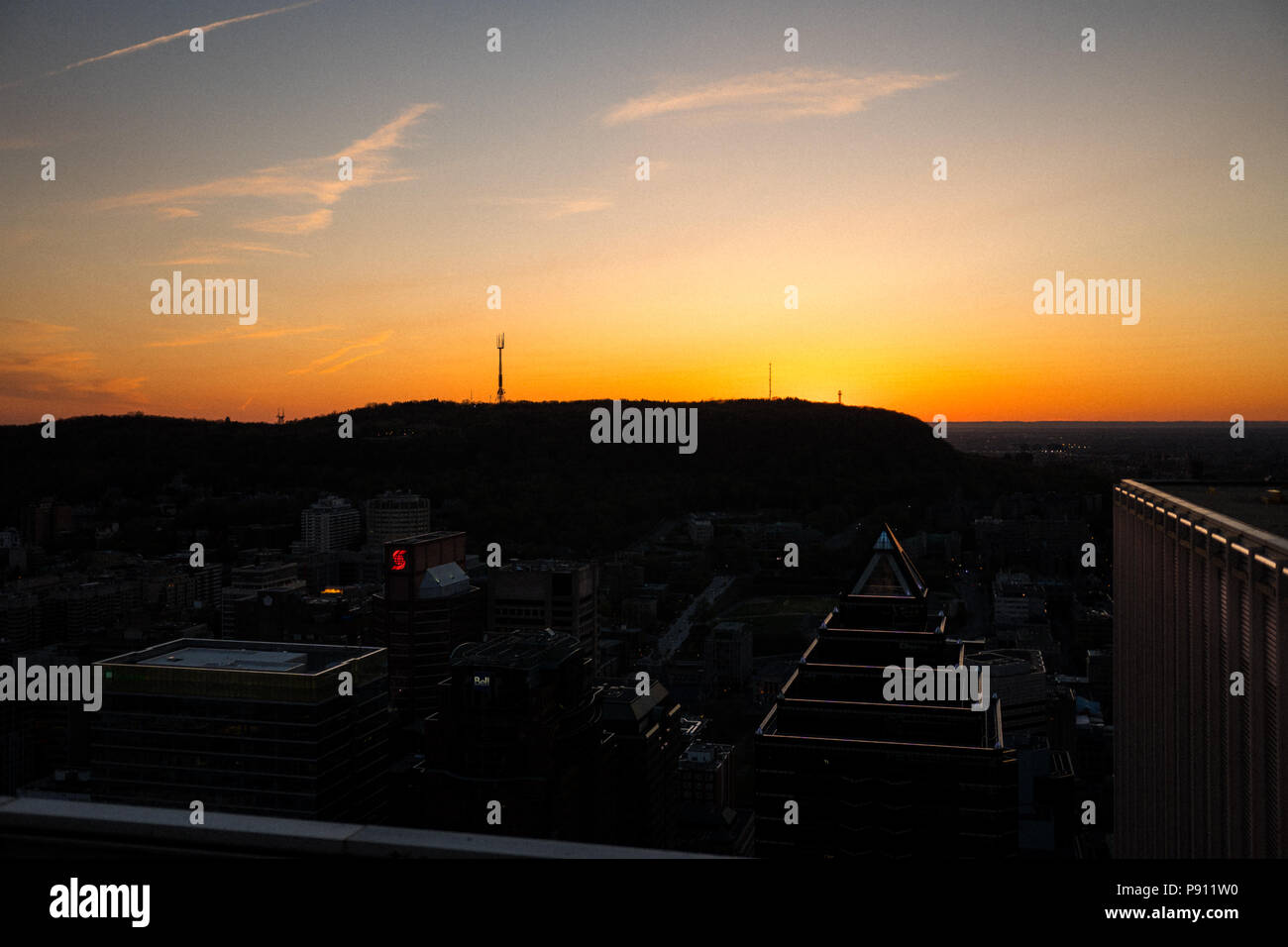 Mont royal in sunset Stock Photo - Alamy