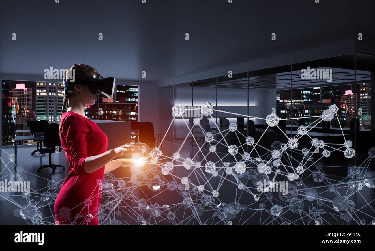 Woman and modern technologies Stock Photo - Alamy