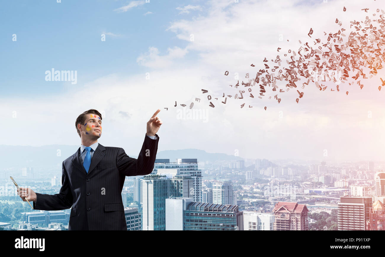 Business inspiration of young man Stock Photo - Alamy