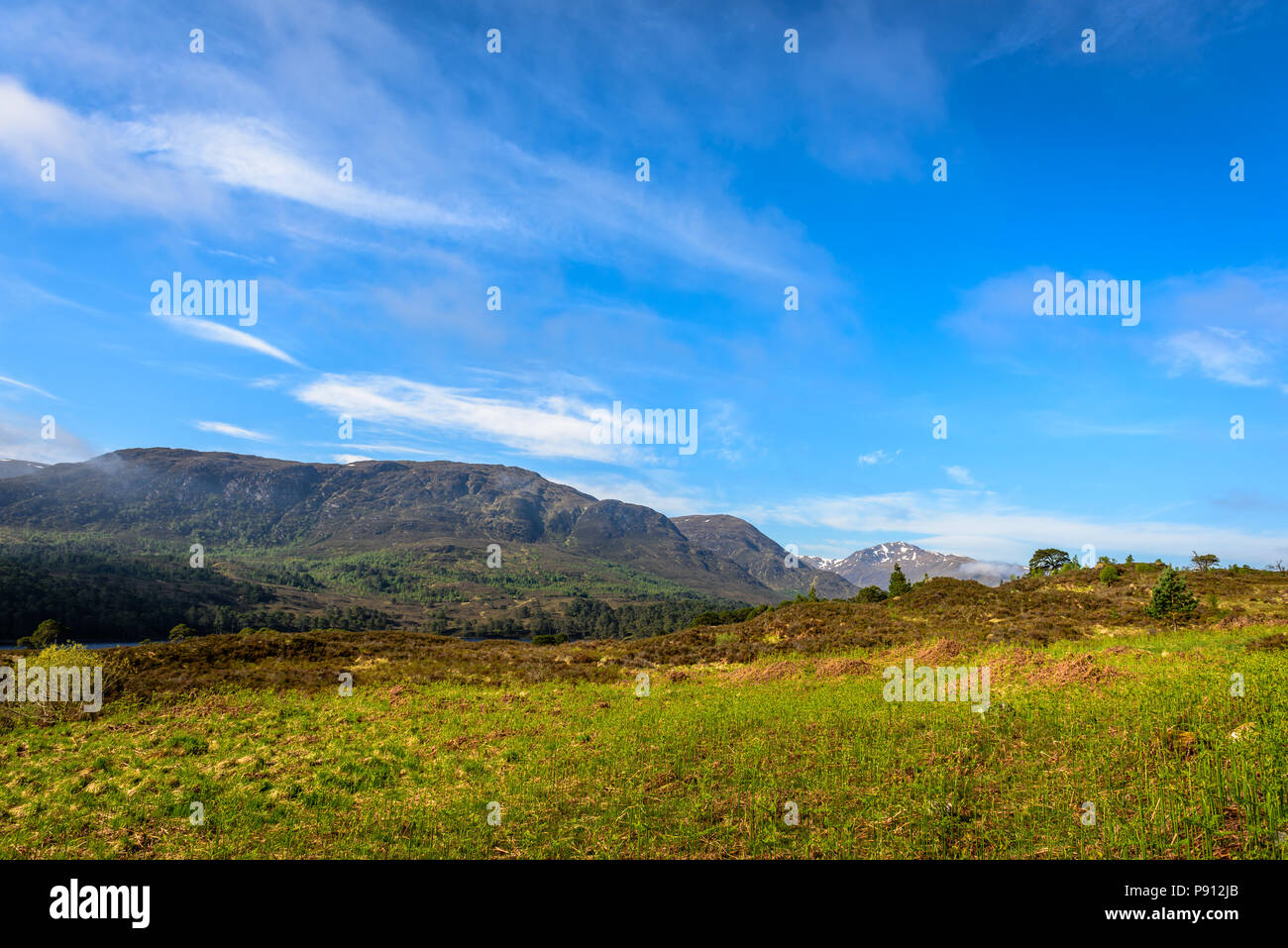 Scottish landscape. mountains and beautiful sky above Scotland Stock ...