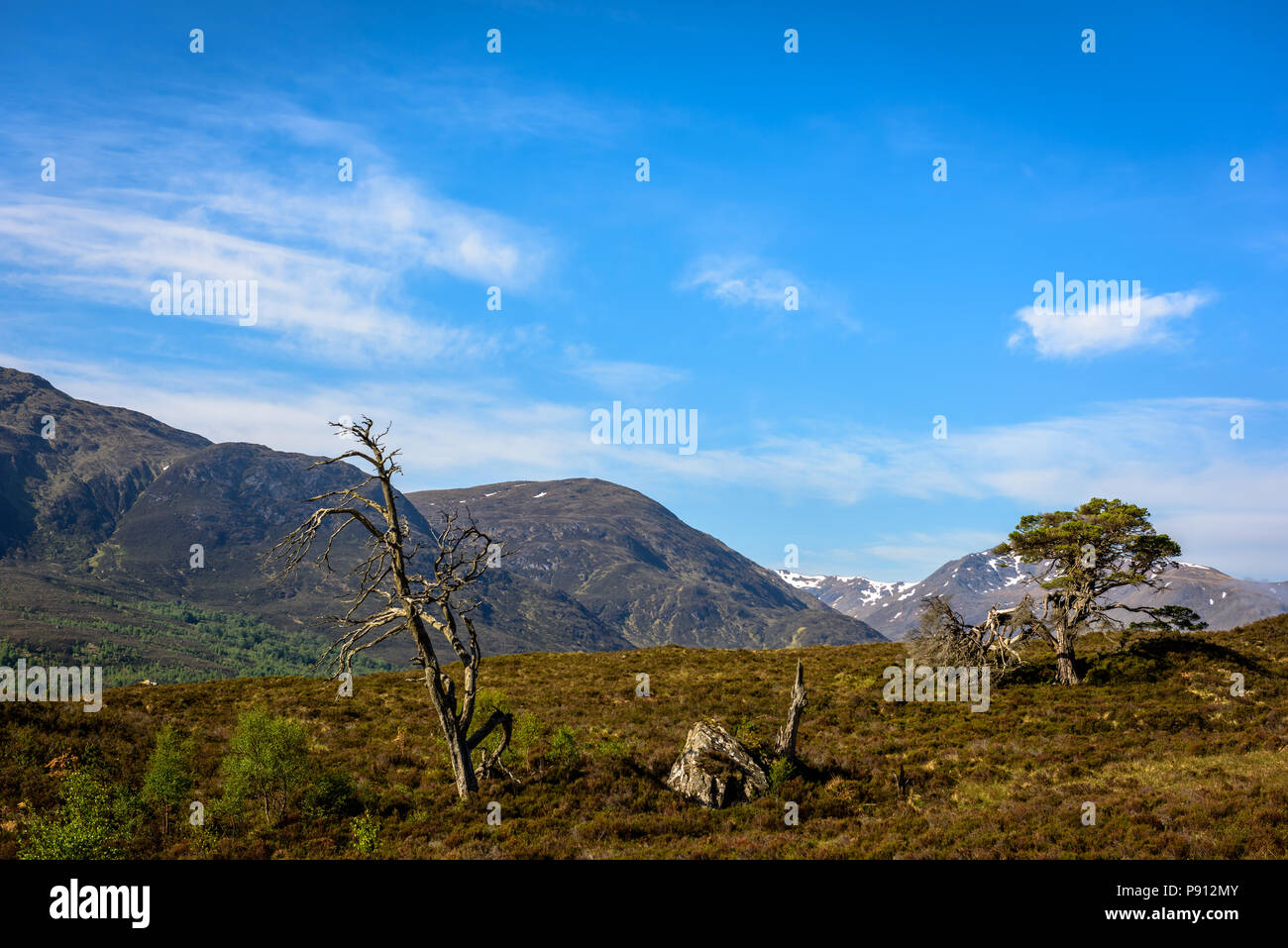 Scottish landscape. mountains and beautiful sky above Scotland Stock ...