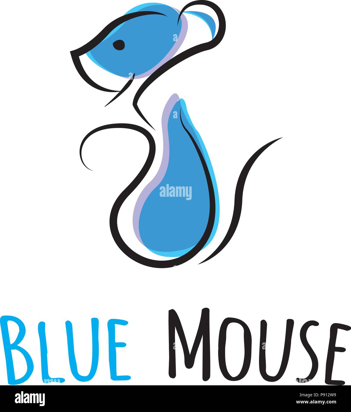 Blue mouse vector image Stock Vector Image & Art - Alamy