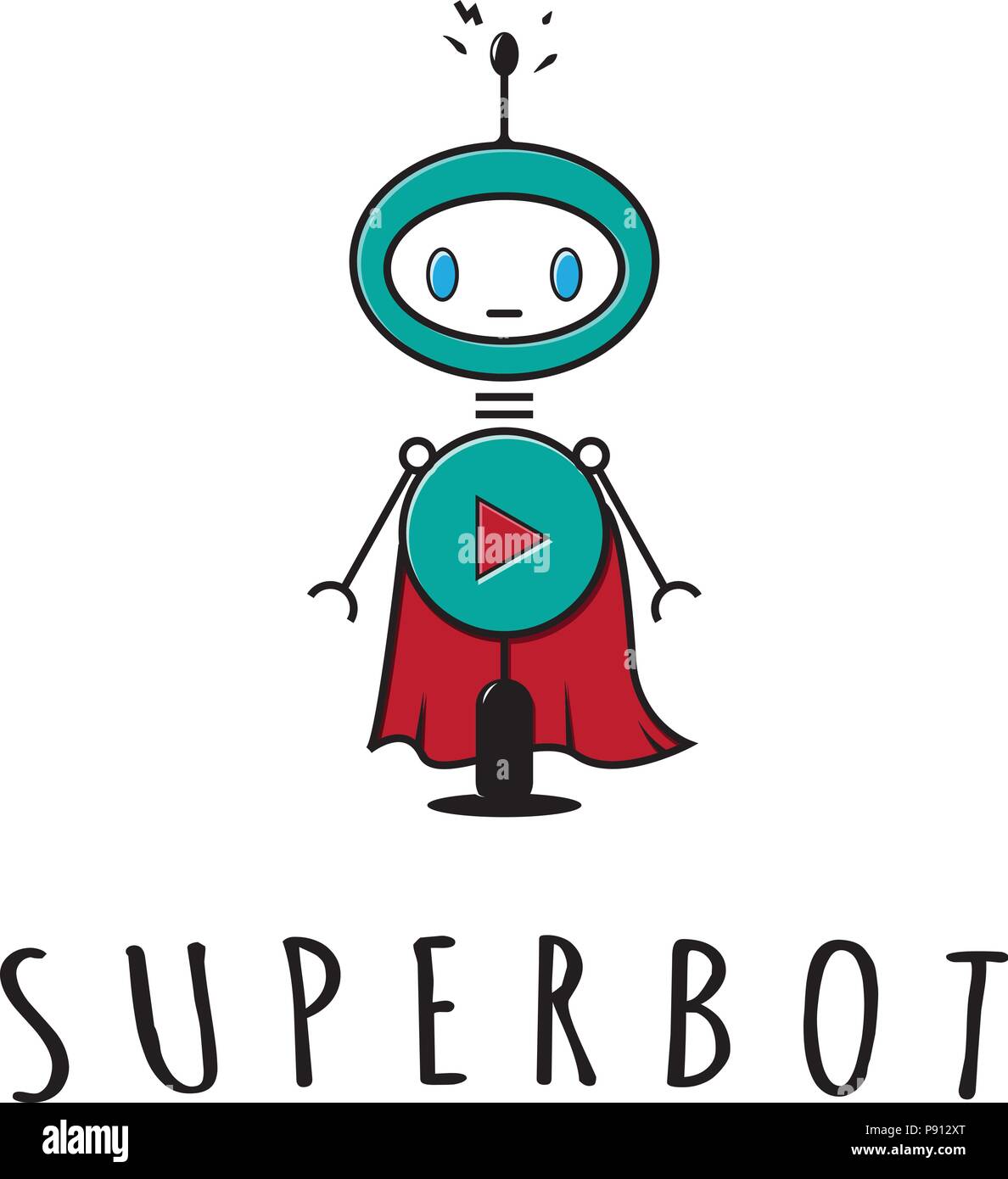 Super bot vector image Stock Vector Image & Art - Alamy