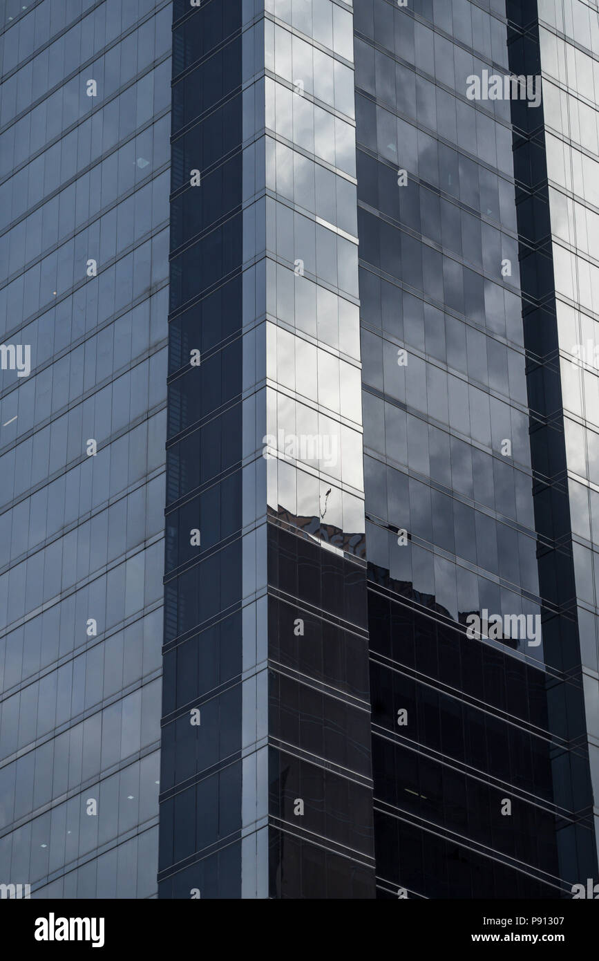 Modern Commercial Skyscraper Office Building Glass Facade Closeup ...